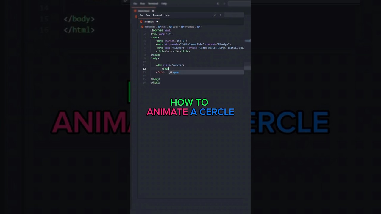 How to animate a cercle | Html Css