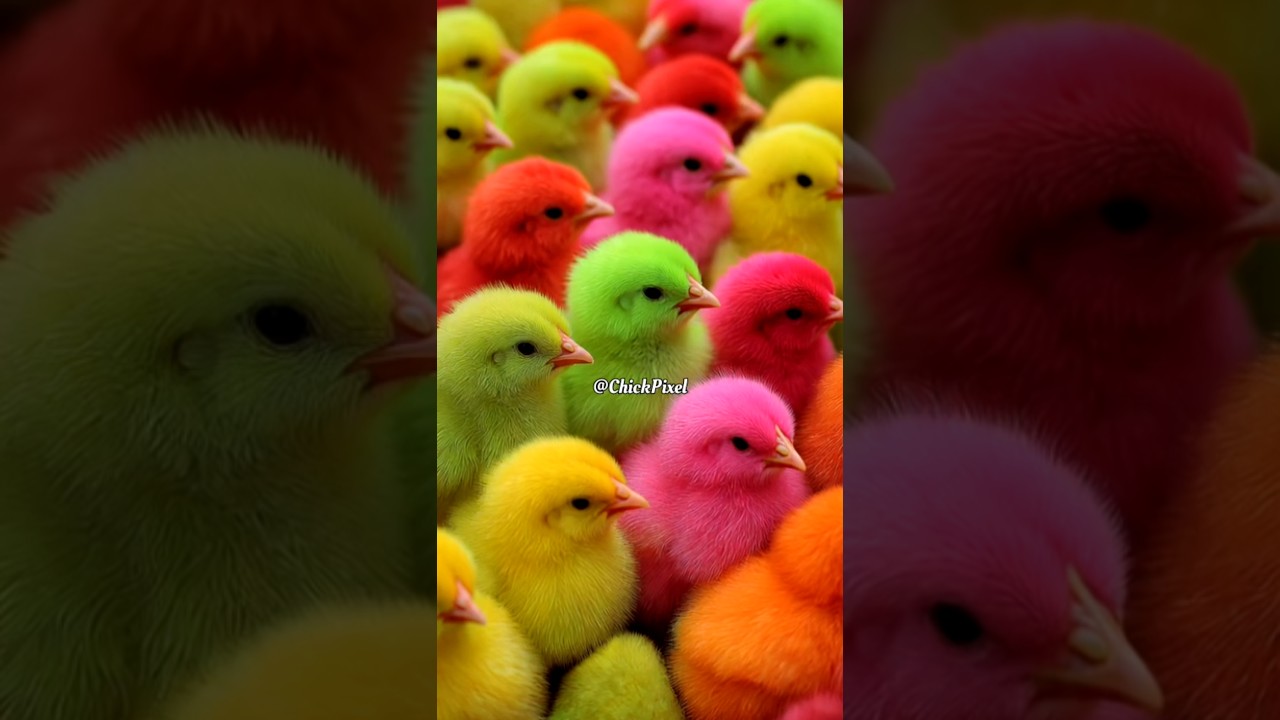 Colorful Chick Melt Your Heart 🐥🌈 Cutest Baby Chicks Ever #birds #adorablechicks #chicks