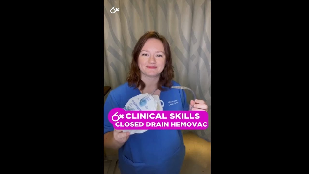 Closed Drain Hemovac: Clinical Skills SHORT | @LevelUpRN