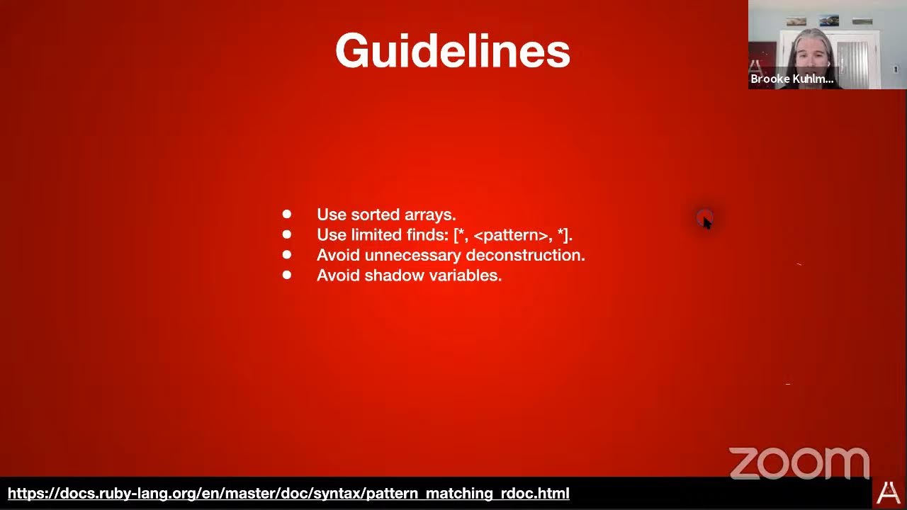 Ruby Thursdays: Ruby Pattern Matching (Zoom)