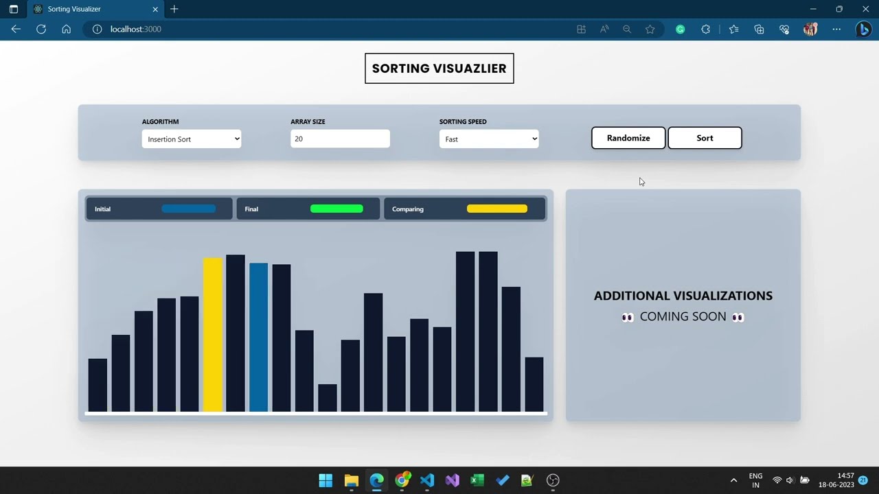 ReactJs Project | A Sorting Visualizer | Update 4