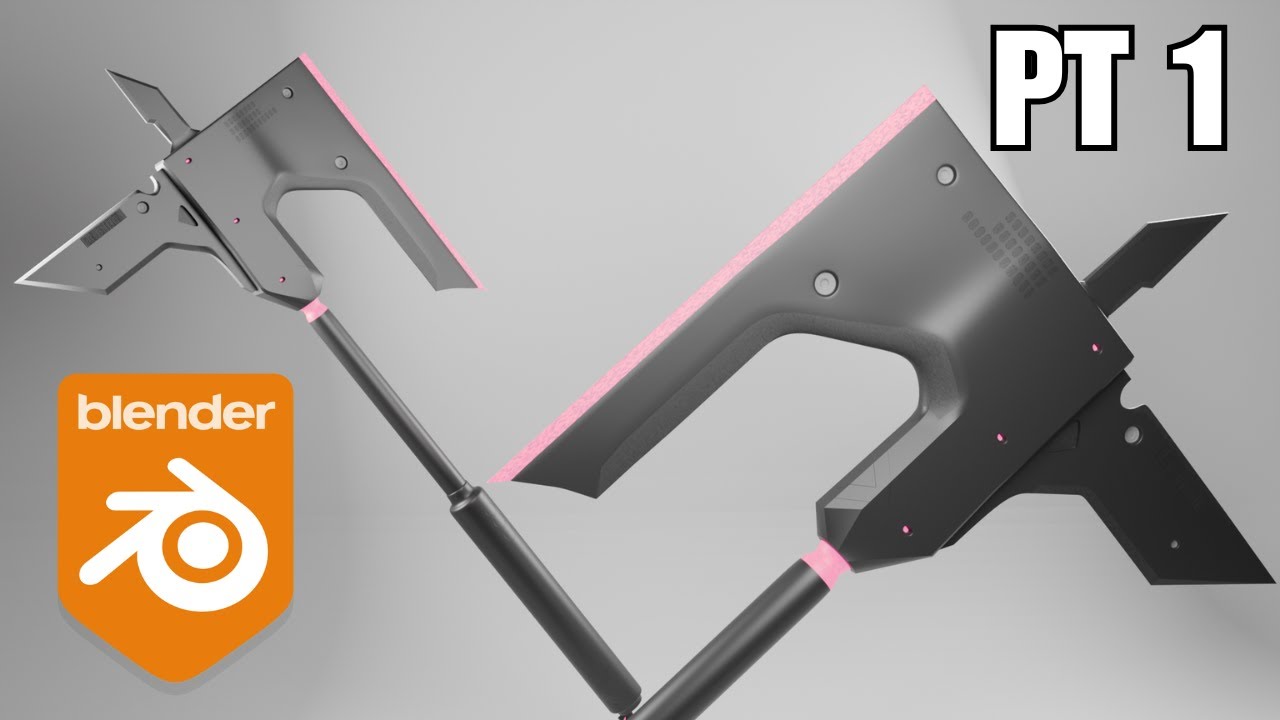 Master Sci-Fi Weapon Modeling in Blender! (Battle Axe Tutorial - PT 1)