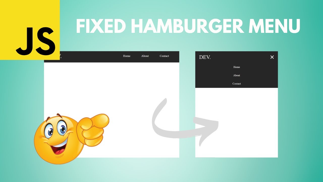 How to Create a Responsive Hamburger Menu (Fixed Version) - HTML, CSS & JavaScript