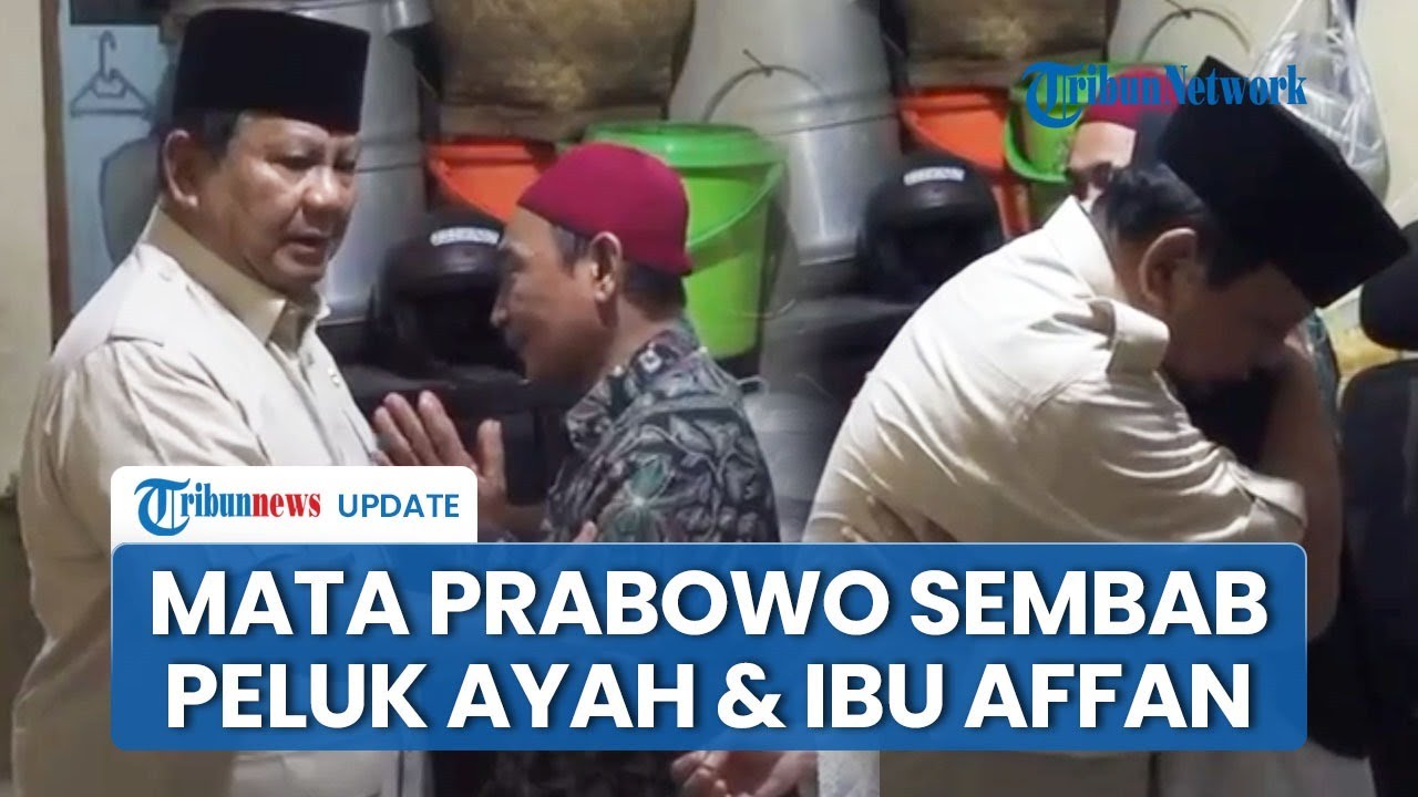 Mata Sembab, Presiden Prabowo Peluk Orangtua Almarhum Affan Kurniawan ...