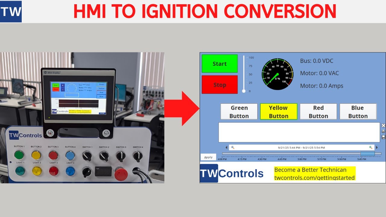 Your First Ignition SCADA Program.  Converting a Basic HMI in Vision