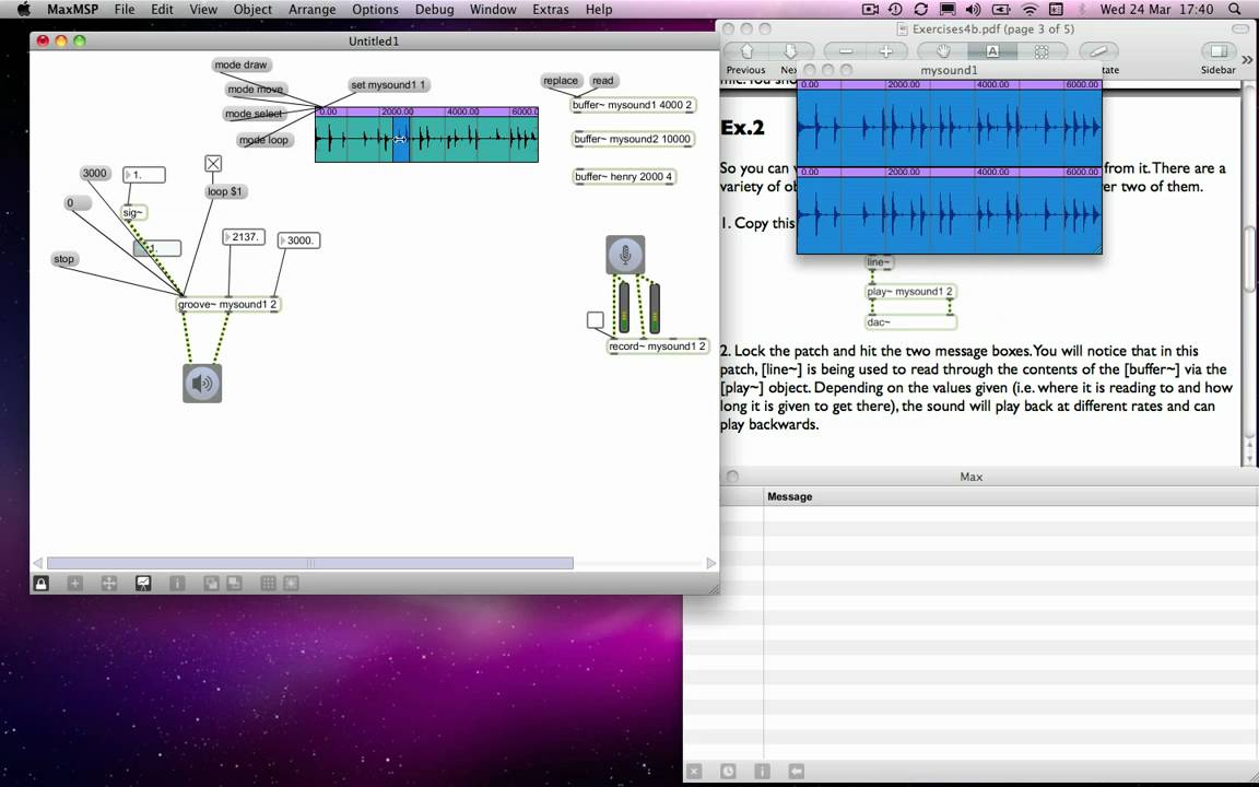 Max MSP Tutorial 04b8: Playback using [buffer~] & [groove~] [2]