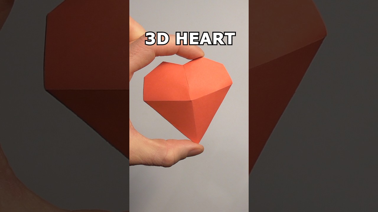 HOW TO MAKE ORIGAMI 3D HEART TUTORIAL | EASY DIY PAPER DESIGN IDEAS INCLART #origami