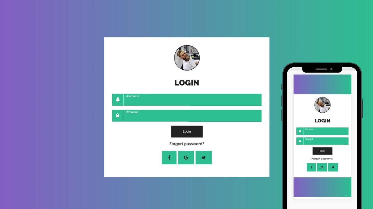 Fully Responsive Login Form using HTML5 & CSS3