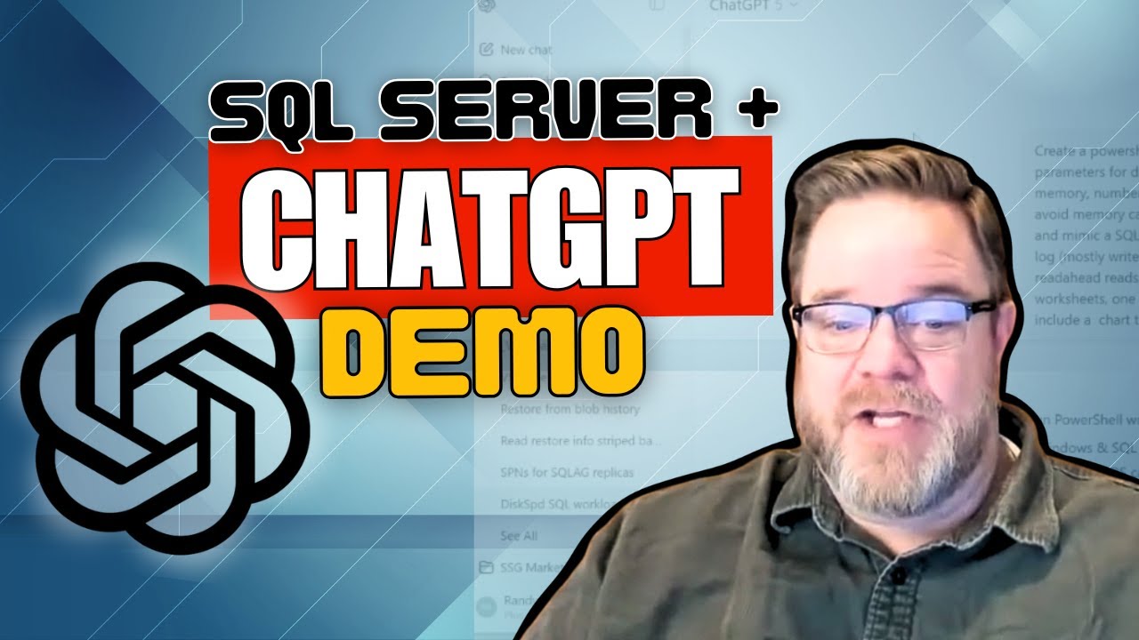How I use ChatGPT as my Junior DBA | SQL Server Demo