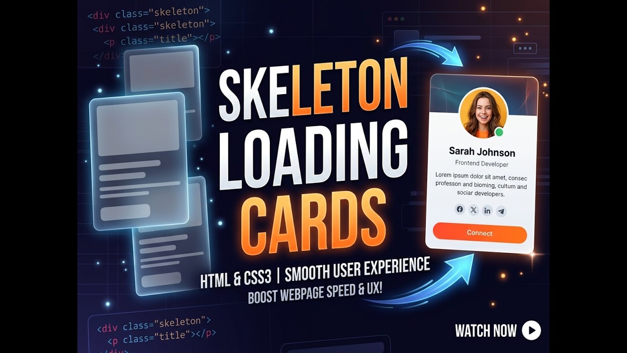 Modern Skeleton Loader Animation | HTML & CSS Tutorial