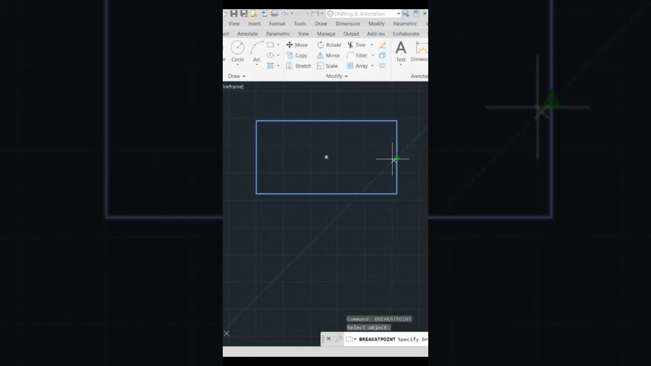 Autocad break at point tutorial #autocad