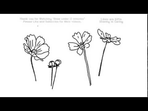 How to Draw Forget me not Flowers Under 2 Minutes | YZArts | YZArts