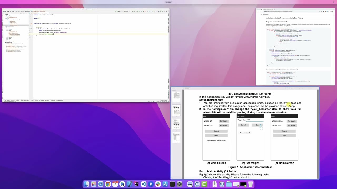 Assessment 2: Activities and Data Passing