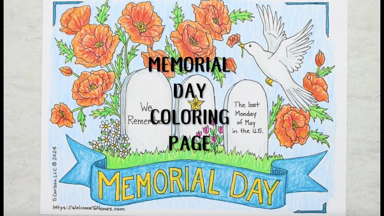 Memorial Day Coloring Page Free Printable  HS