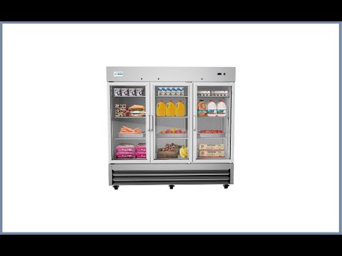 KoolMore Stainless Steel Glass Three Door Commercial Reach In Refrigerator Review