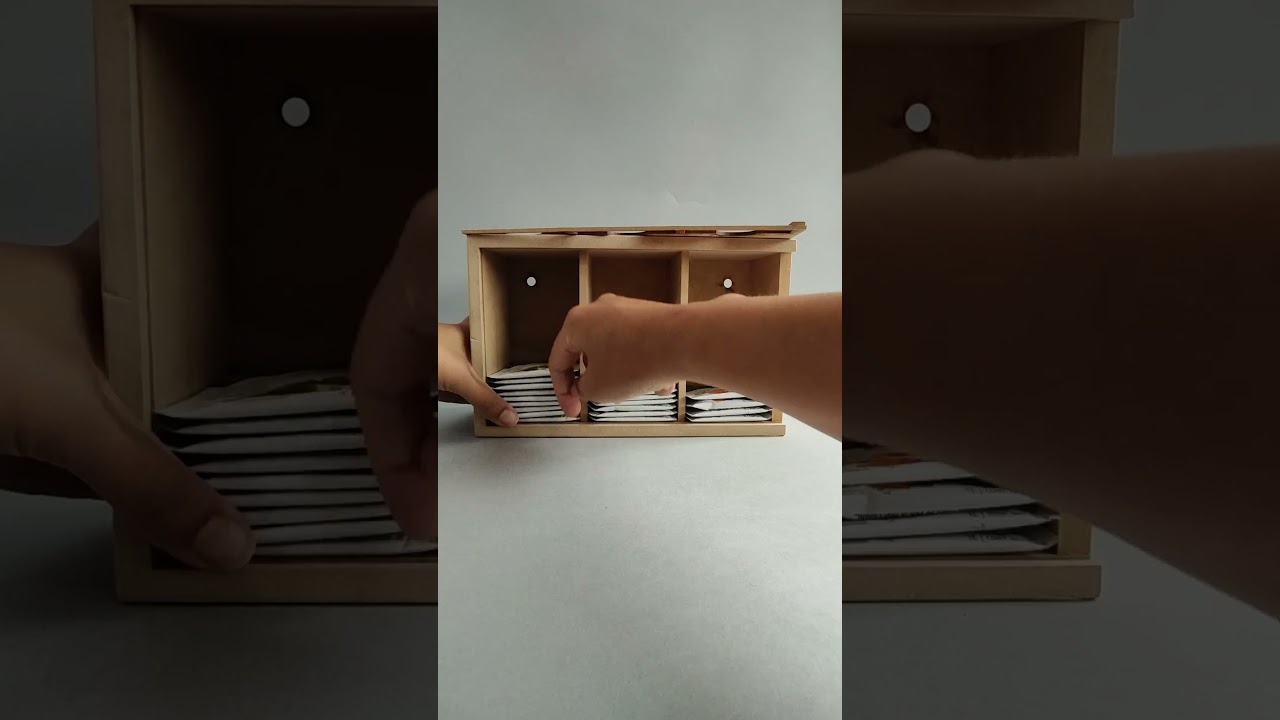 Caja de madera para té (3 sobres)