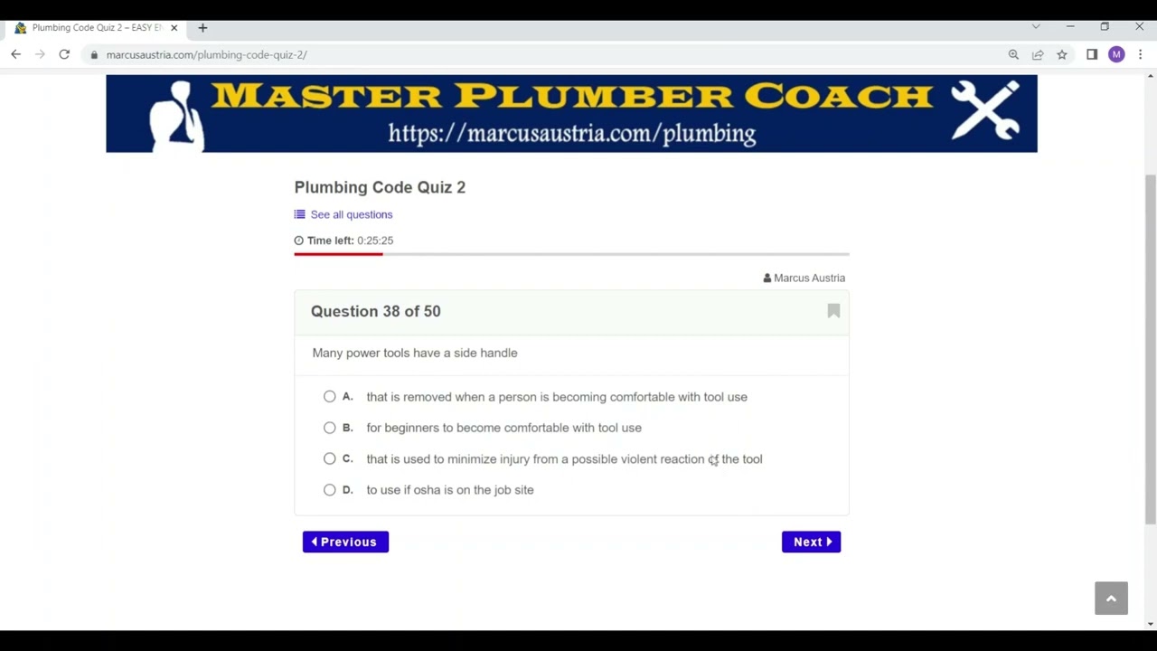 Plumbing Code Quiz 1 & 2