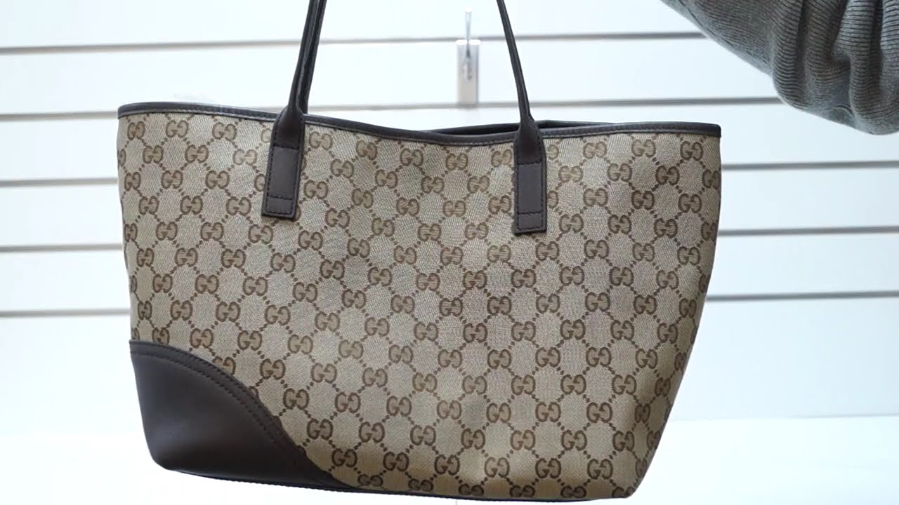 GUCCI New Britt Medium Monogram Canvas Tote Shoulder Bag REVIEW |PRE-OWNED