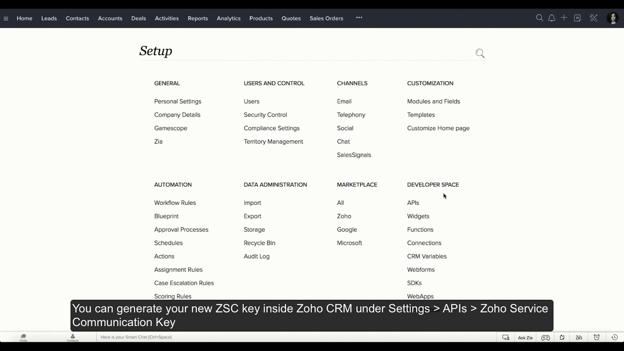 Zoho CRM Integration