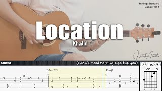 Khalid | Fingerstyle Guitar - Location by Kenneth Acoustic 악보