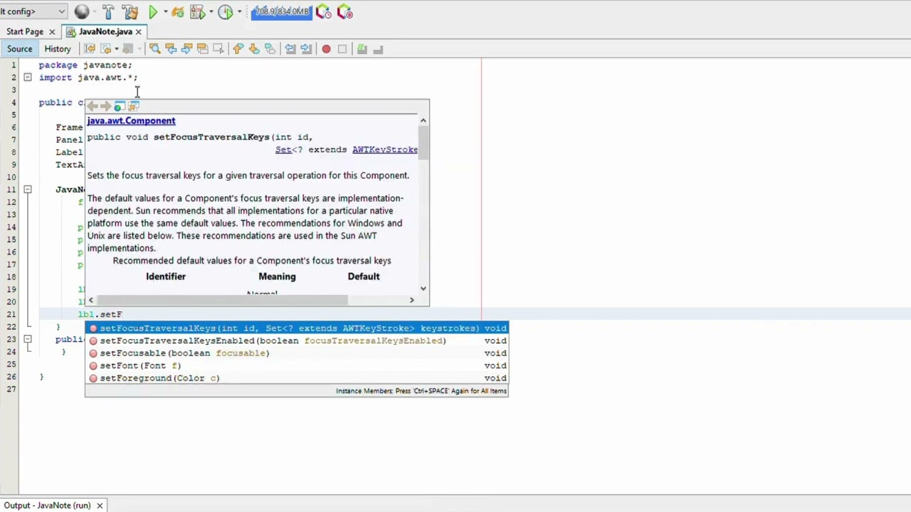 Integrative Programming and Technologies - Java AWT TextArea