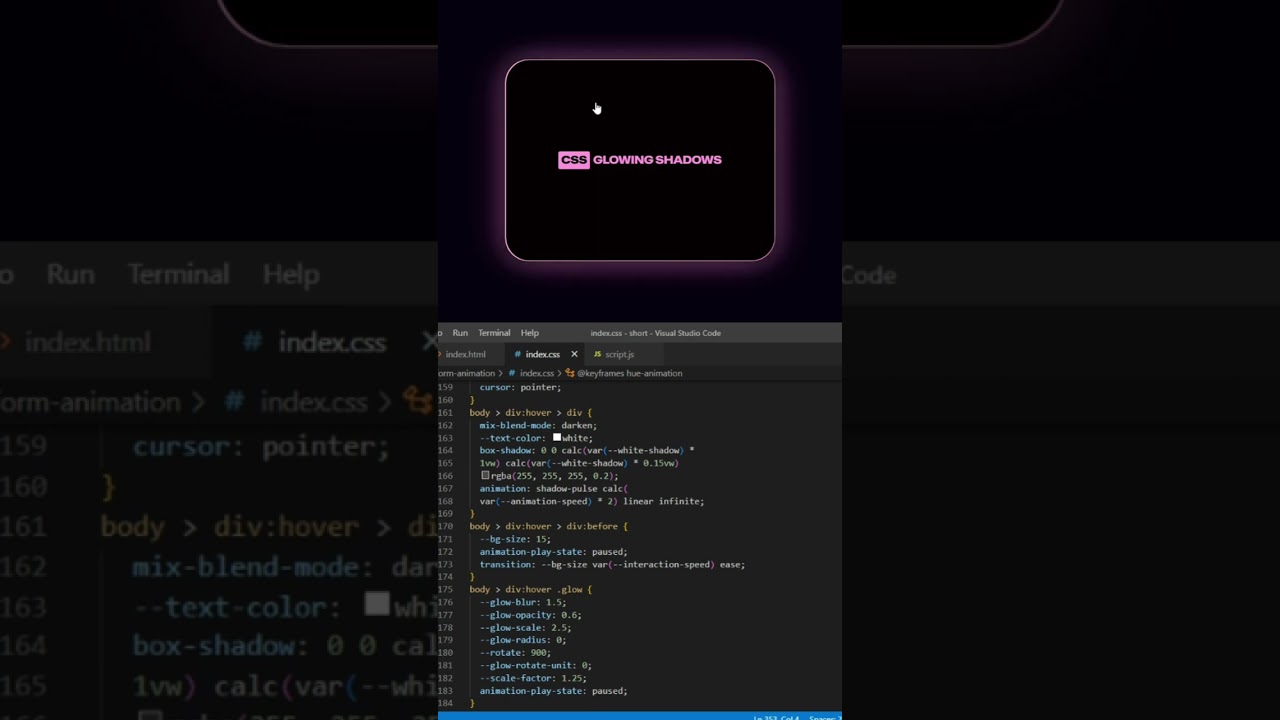 css border Animation on hover using html and css #shorts
