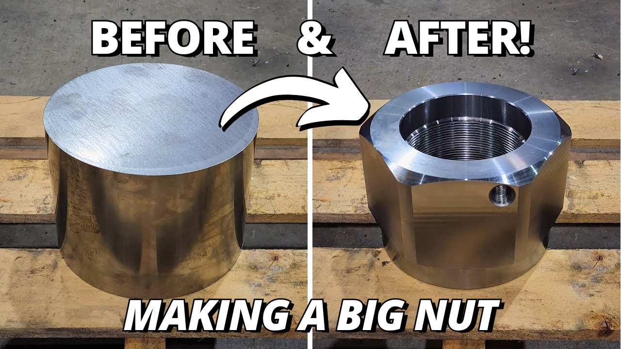 Making a BIG Nut for Hydraulic Cylinder | Machining & Milling