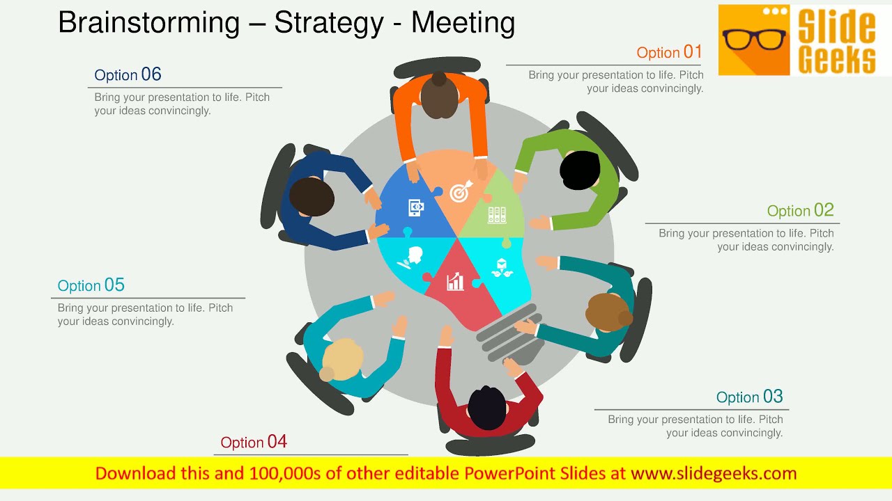 Brainstorming Free Powerpoint Diagram