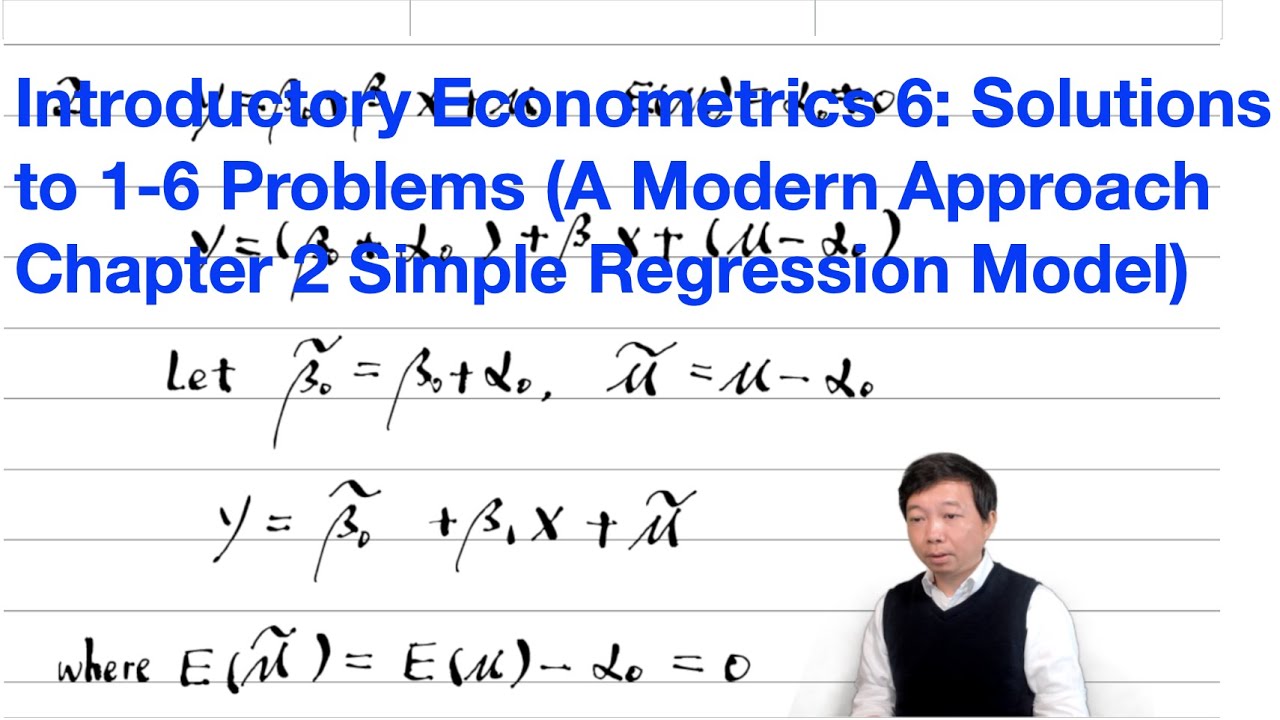 Solutions to 1-6 Problems (A Modern Approach Chapter 2) | Introductory Econometrics 6