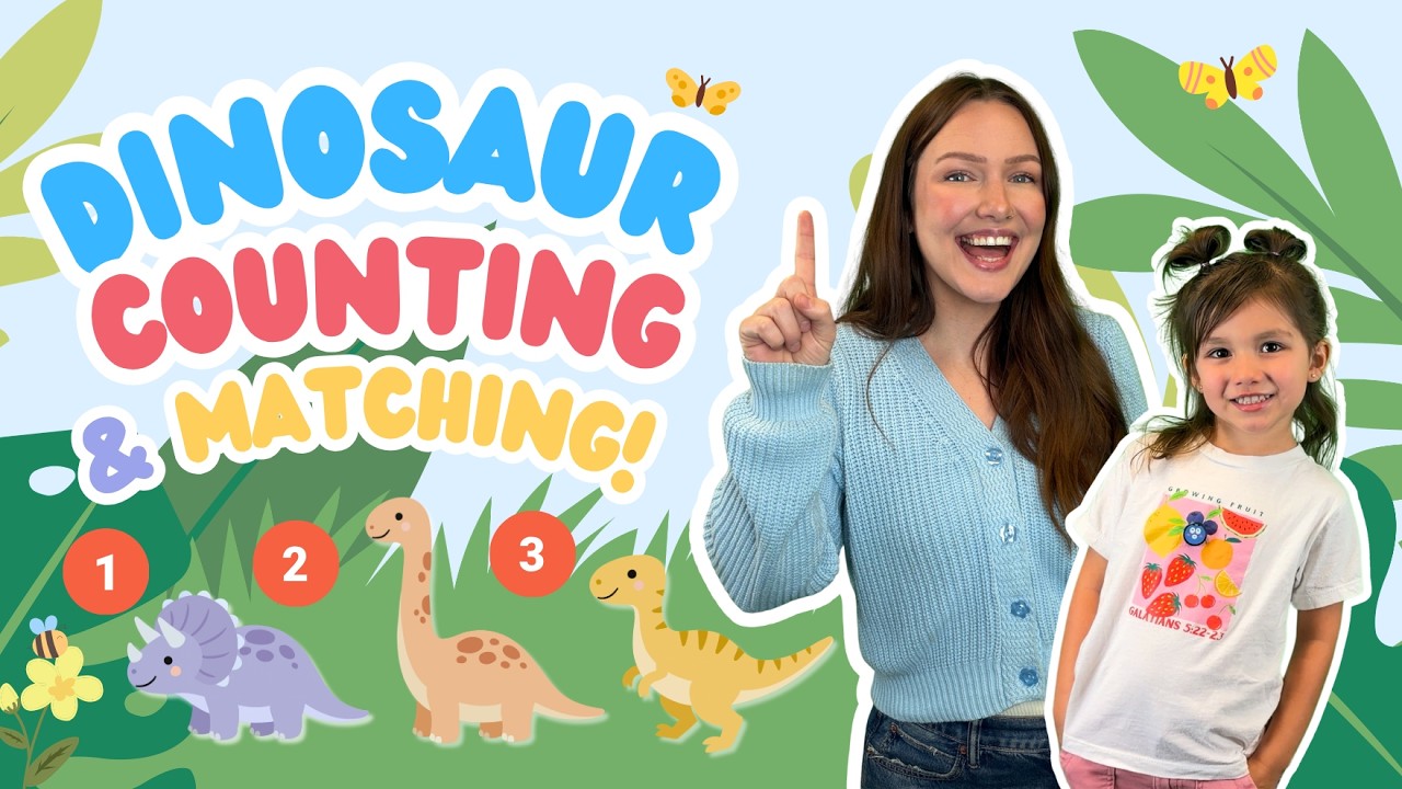 Dinosaur Counting for Toddlers | Learn Numbers 1–10, & Matching Games| Preschool Learning