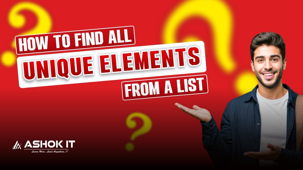 How do you find all unique elements from a list in Java? | Ashok IT #coding #programming #java