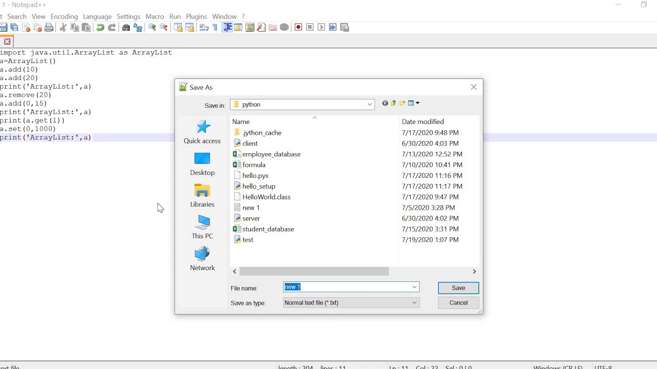 Jython- Java ArrayList  with add( ), remove( ), get( ) and set( ) methods Example