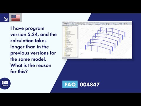 [EN] FAQ 004847 | I have program version 5.24, and the calculation takes longer than in the previ...