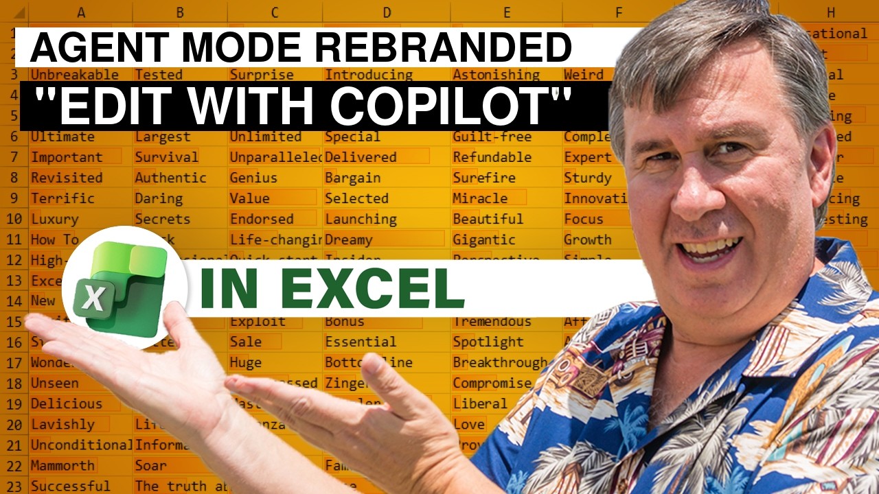 Excel Agent Mode Rebranded as 