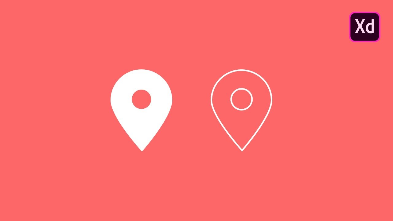 How to Design a Map Pin Icon in Adobe XD | UI Tutorial