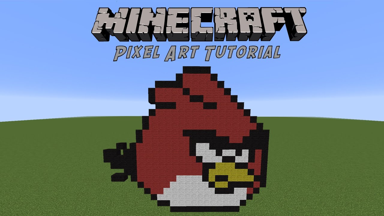 Minecraft Pixel Art Tutorial: Red Angry Bird