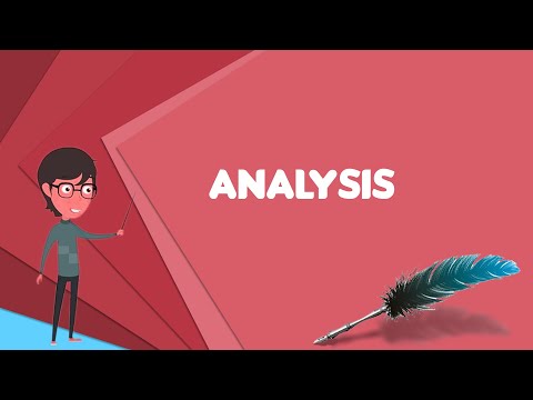 What is Analysis? Explain Analysis, Define Analysis, Meaning of Analysis
