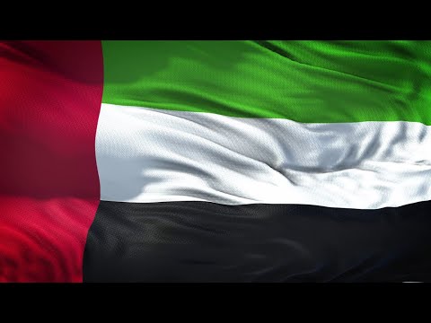 UAE Flag 5 Minutes Loop - FREE 4k Stock Footage - Realistic Emirates Flag Wave Animation