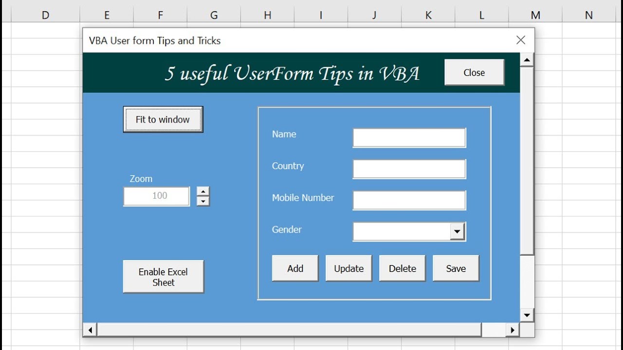 5 VBA UserForm Super Tips