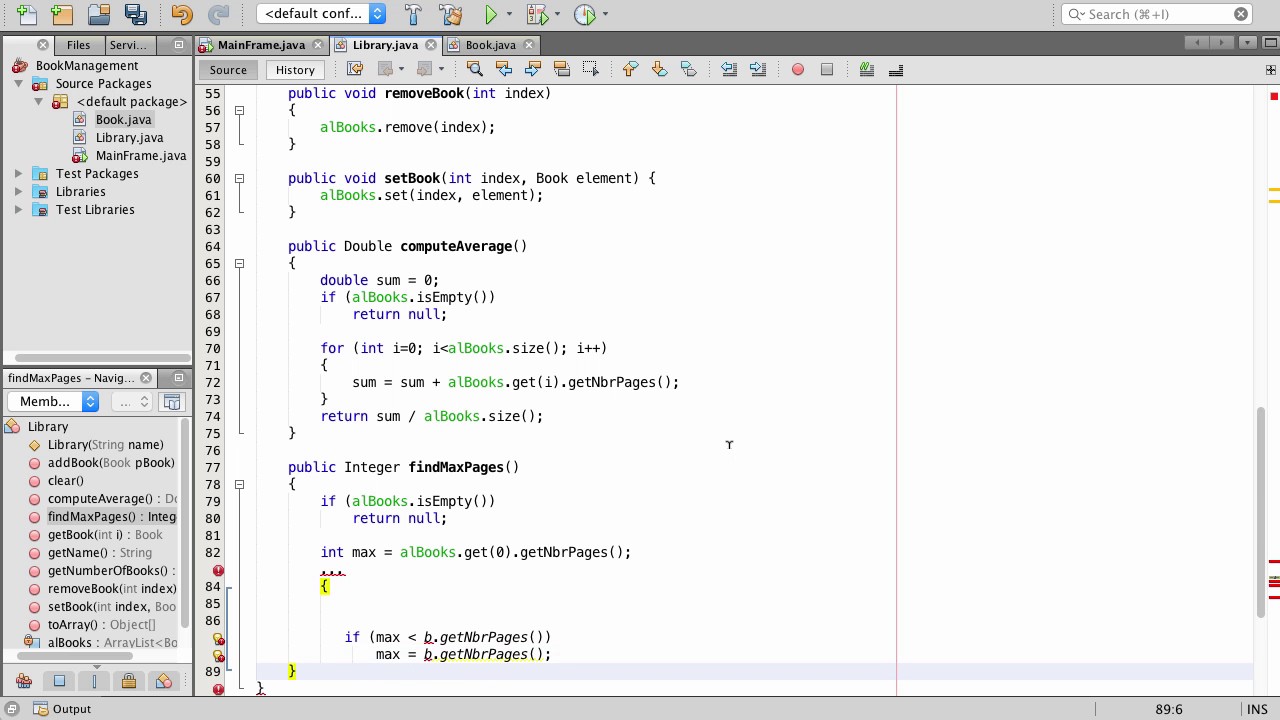 Java for 2GIG - ArrayLists: Basic Algorithms: Max