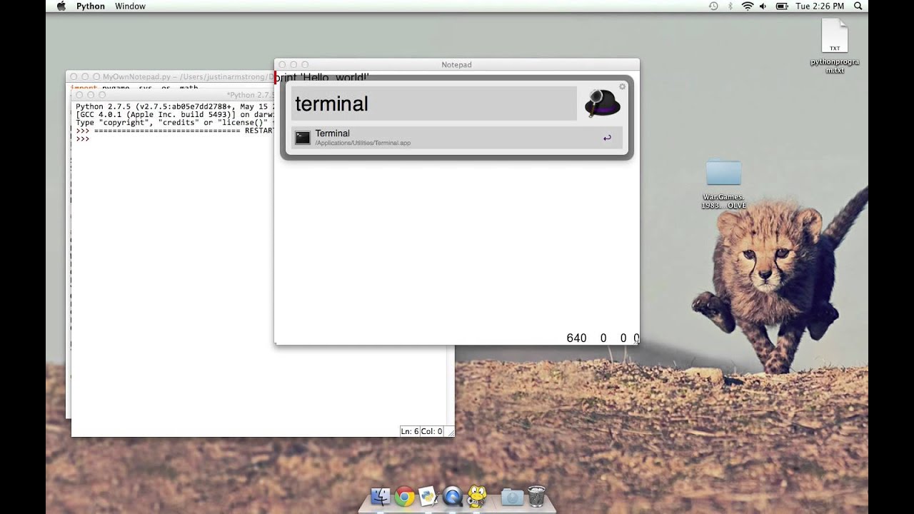 A notepad program written in Python and Pygame PART 2