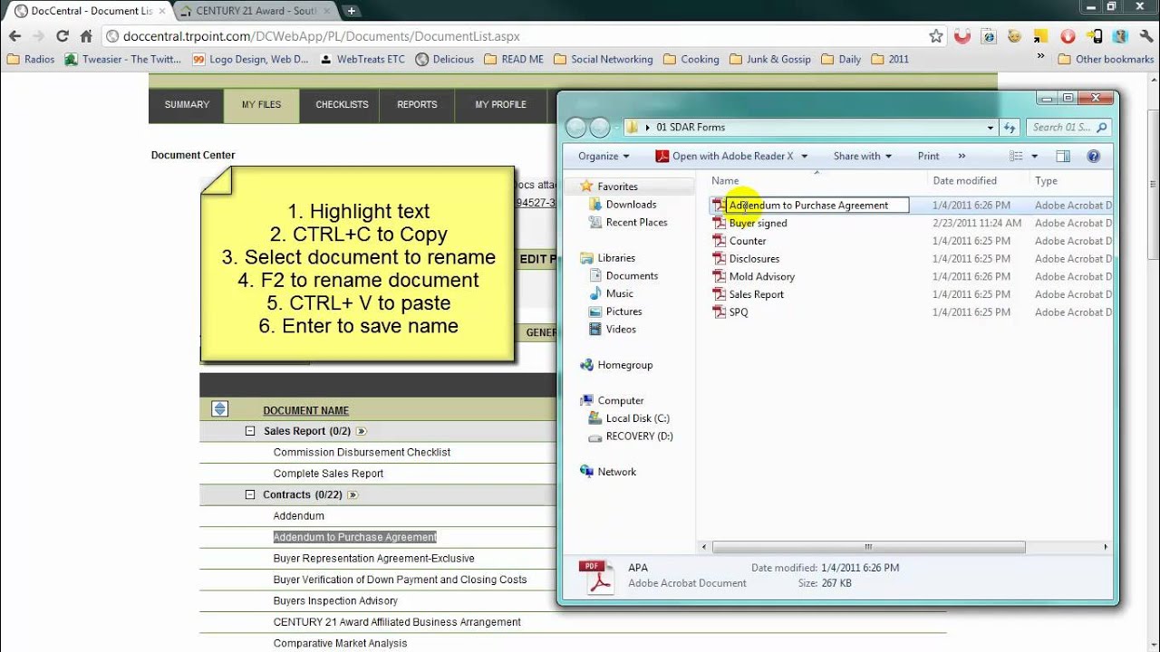 DocCentral: Emailing Documents