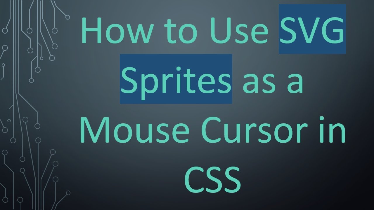 How to Use SVG Sprites as a Mouse Cursor in CSS