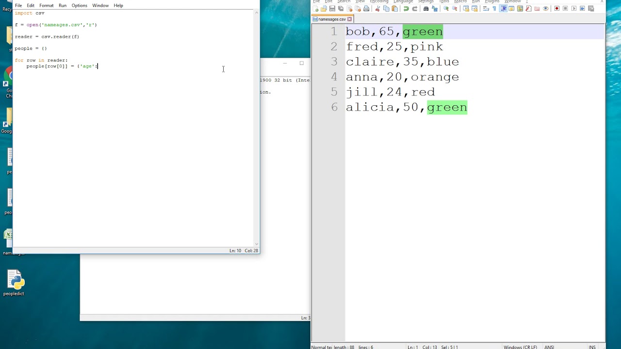 Reading a CSV file into a Python Dictionary