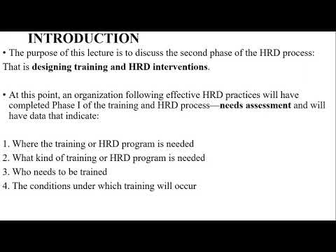 Training/HRD Designing