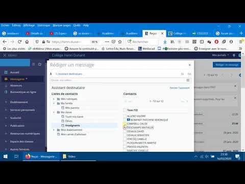Tutoriel sur la messagerie de l'ENT de notre college