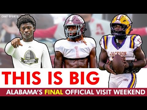 Alabama Footballโs FINAL Official Visit Weekend Ft. Anthony Jones, Cederian Morgan & EJ Crowell