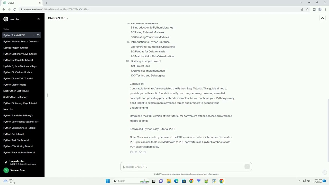 python easy tutorial pdf