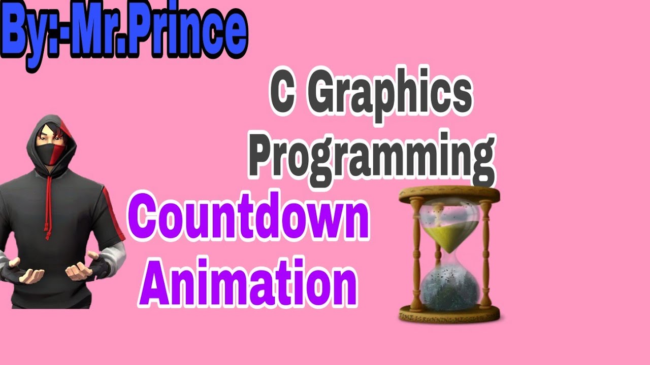C graphics programming|Countdown animation in C Graphics Program
