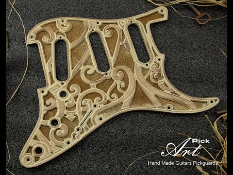 Unique Double Stratocaster Pickguard SSS 11 Hole Cream Wood | Reverb